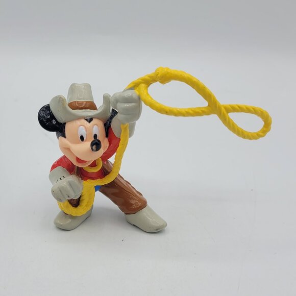 Toys | Vtg Mickey Mouse Cowboy Lasso Plastic Figure Applause Disney 3 ...